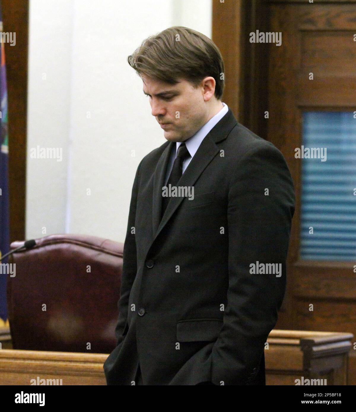 Brett Seacat Walks Around In The Courtroom During A Break In His Trial
