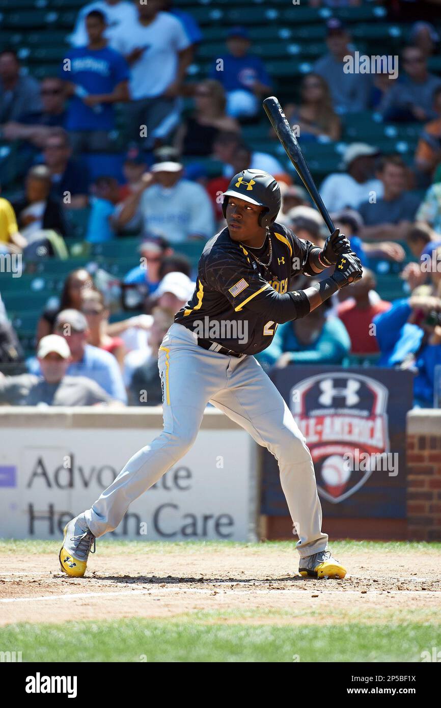 Outfielder KJ Woods #27 of Fort Mill High School in Ft. Mill, South ...