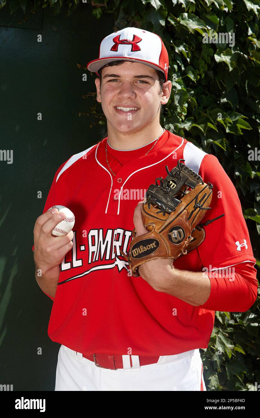 Pitcher Brett Morales #34 of King High School in Tampa, Florida poses ...