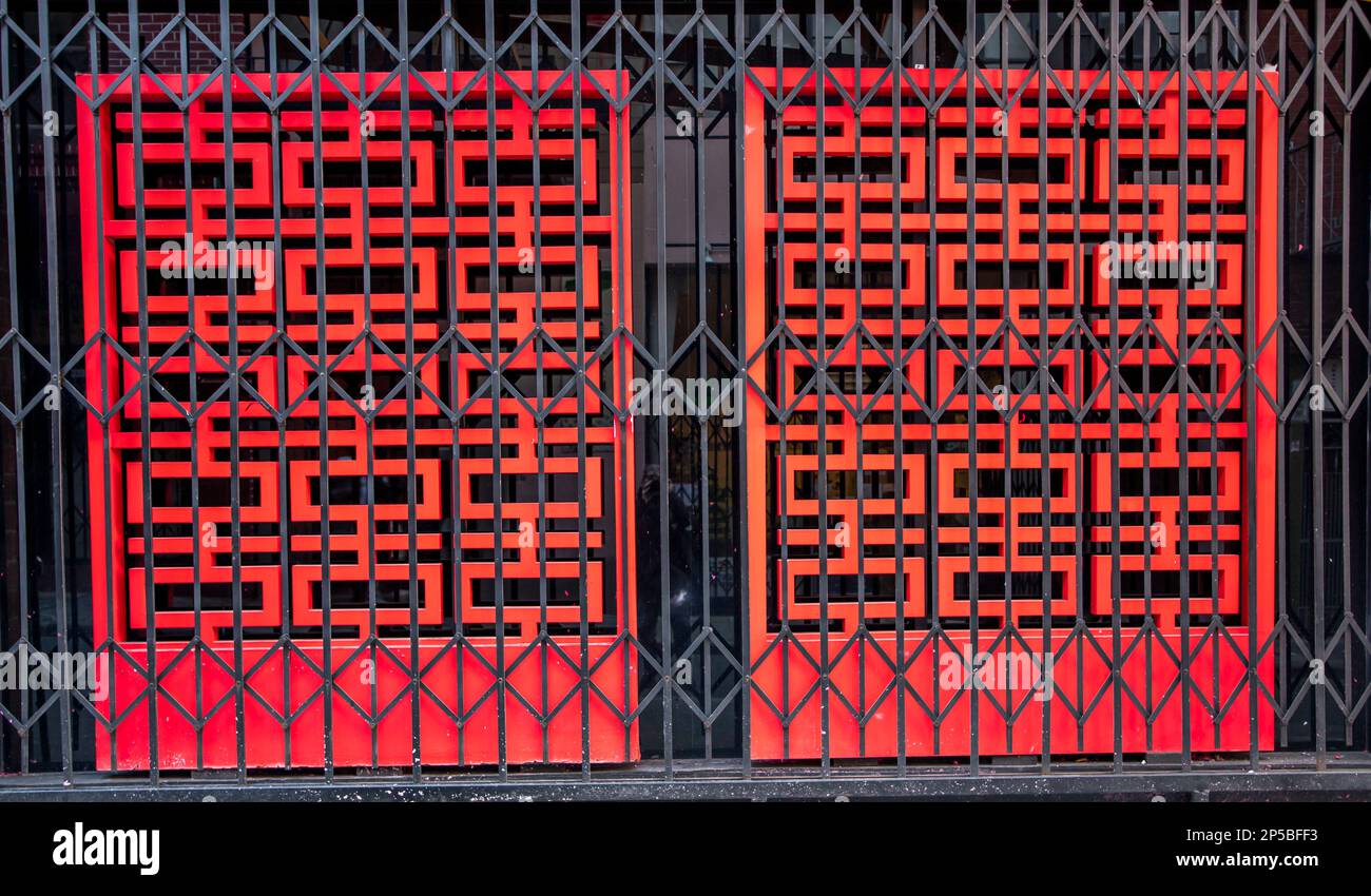 Exploring Chinatown in San Francisco, California. The gates to The Lion ...