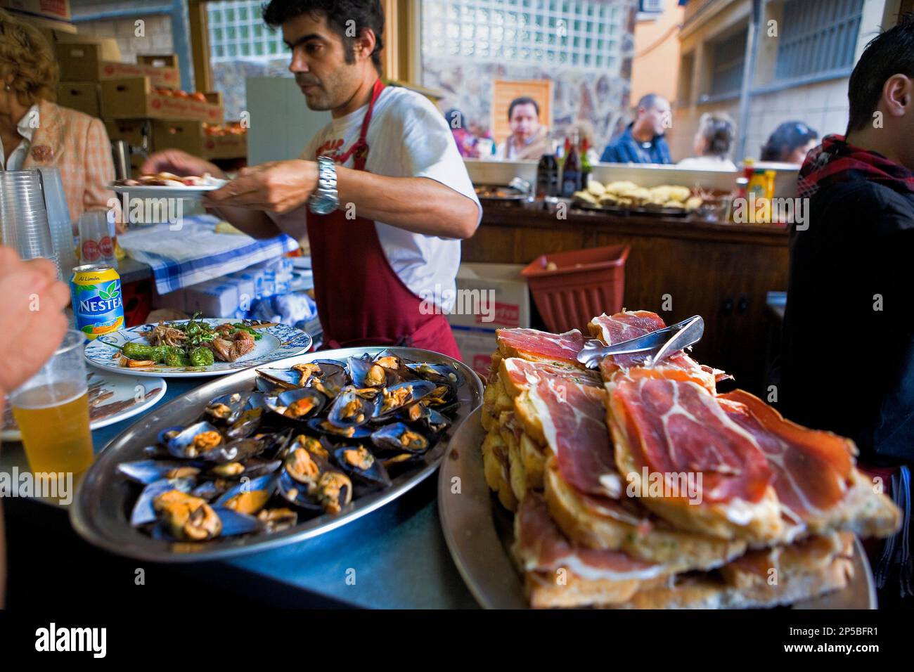 Zaragoza, Aragón, Spain: Taberna El Lince. Santa Marta square. Tapas ...