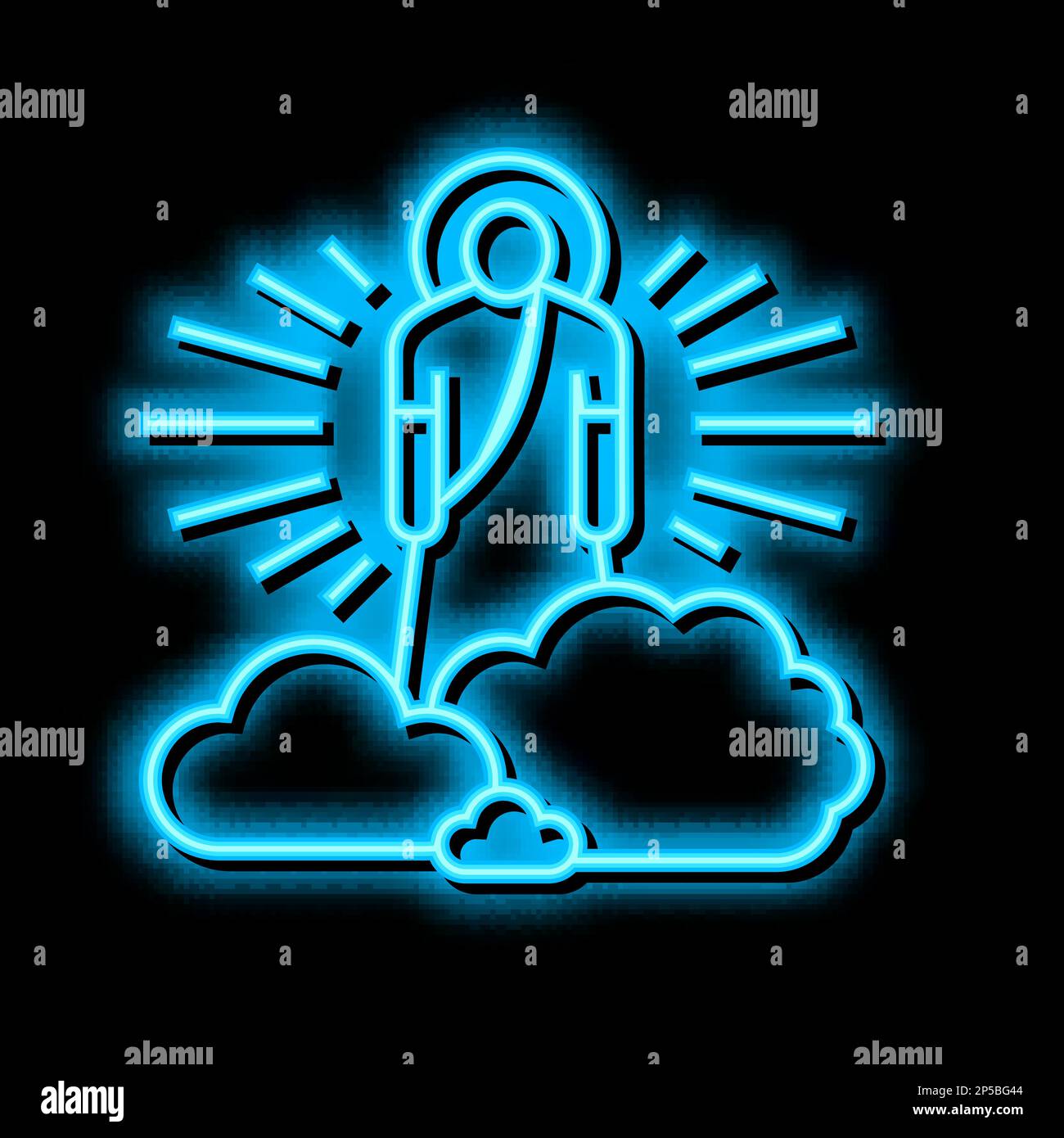 god christianity neon glow icon illustration Stock Vector Image & Art ...