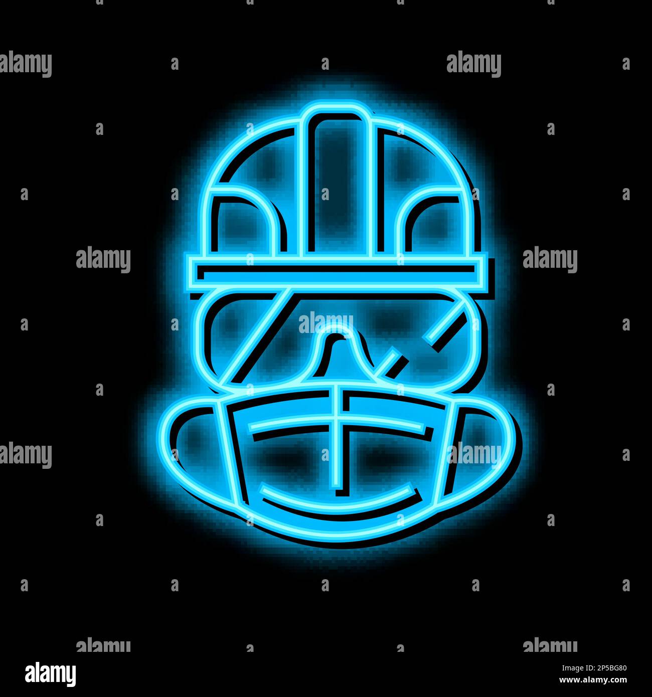 individual protection means neon glow icon illustration Stock Vector ...