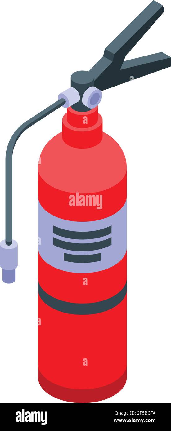 Fire extinguisher icon isometric vector. Coast guard. Sea emergency ...