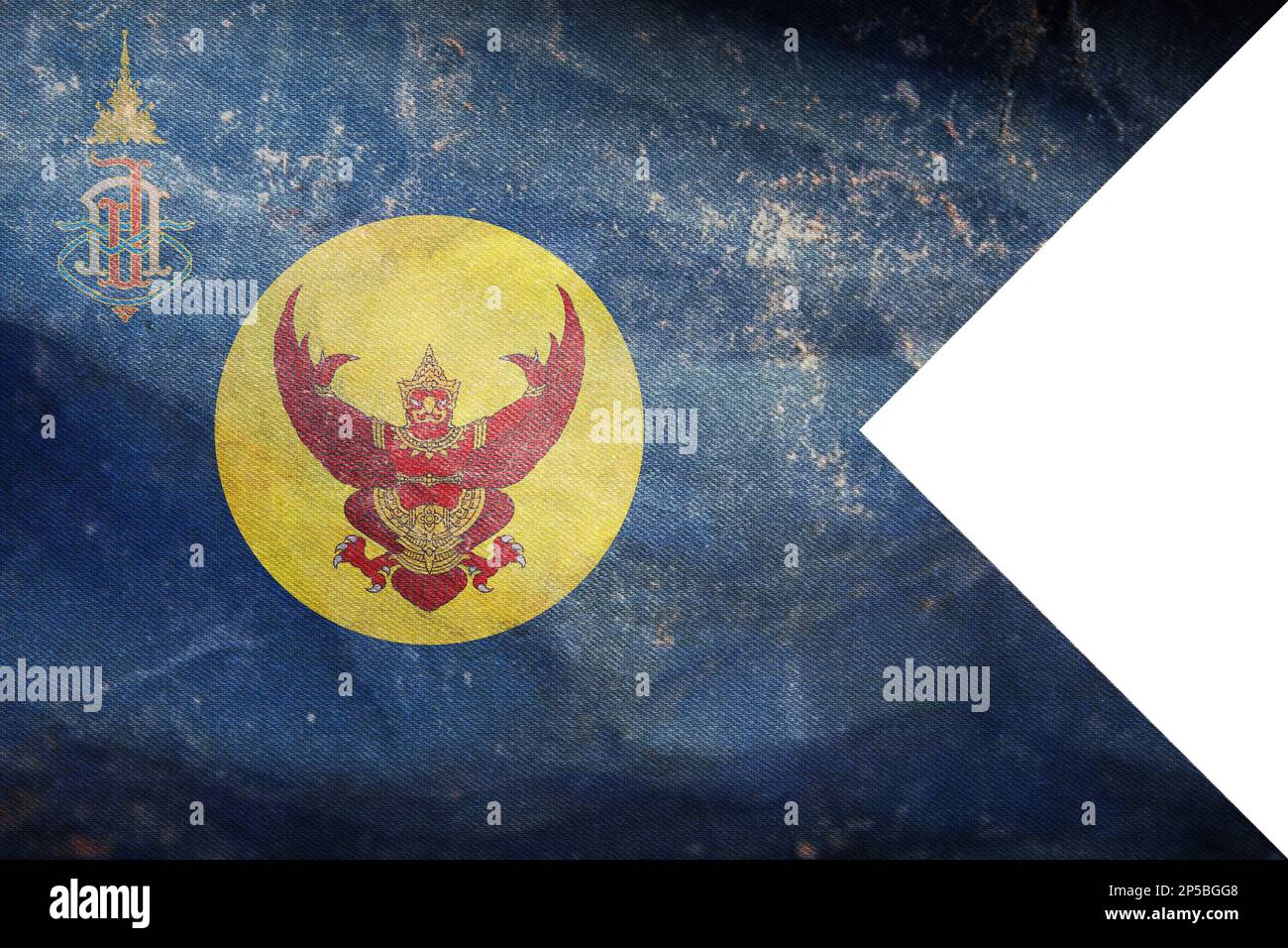 Top view of retro flag Standard of HRH Princess Chulabhorn Krom Phra ...