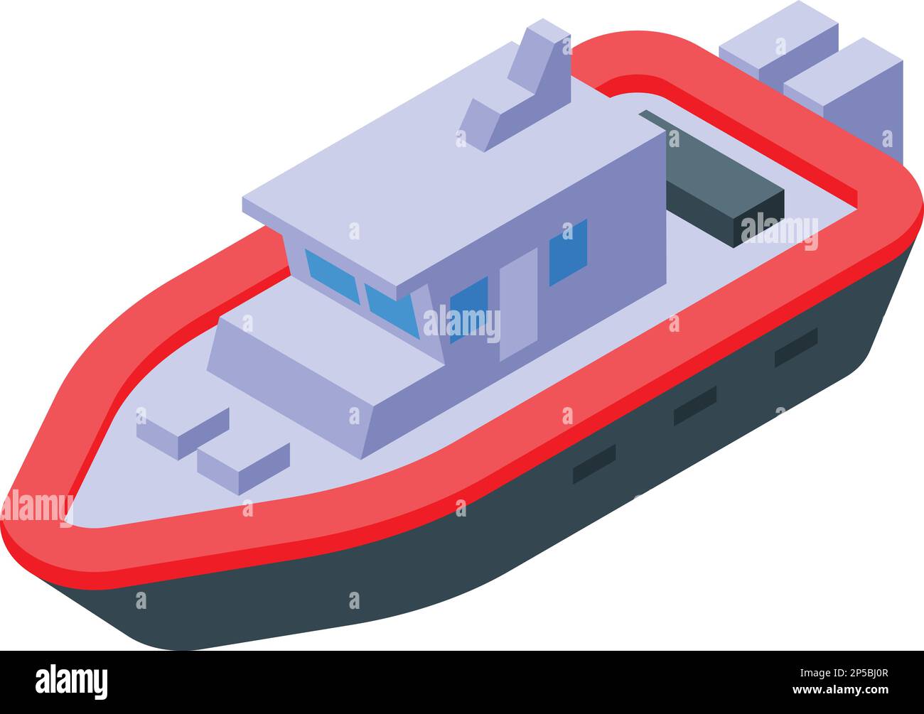 Sea ship icon isometric vector. Coast boat. Rescue transport Stock ...
