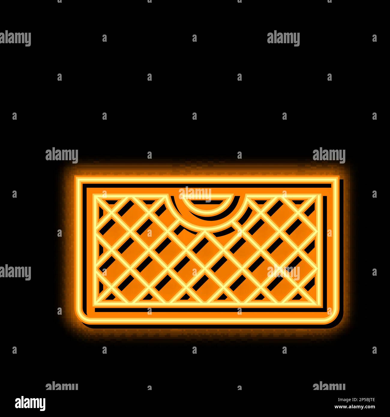 Mesh Basket Neon Glow Icon Illustration Stock Vector Image And Art Alamy