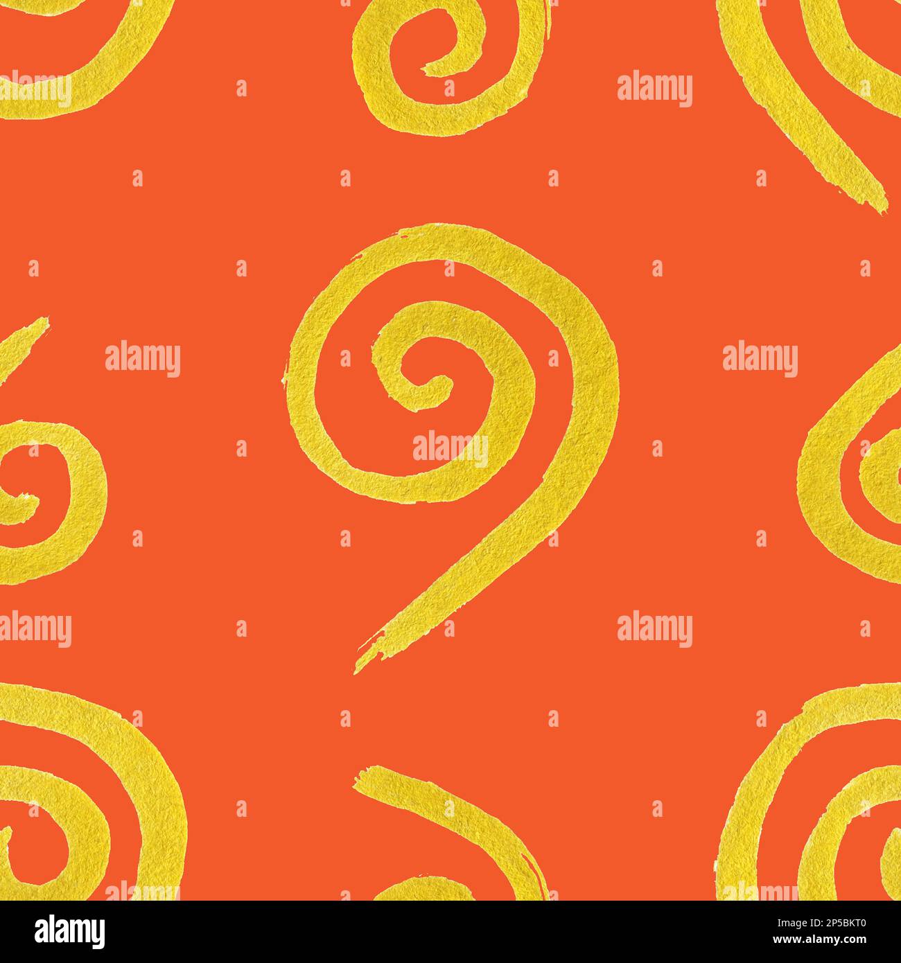 Doodle gold golden swirl ink hand drawn seamless pattern Stock Photo ...