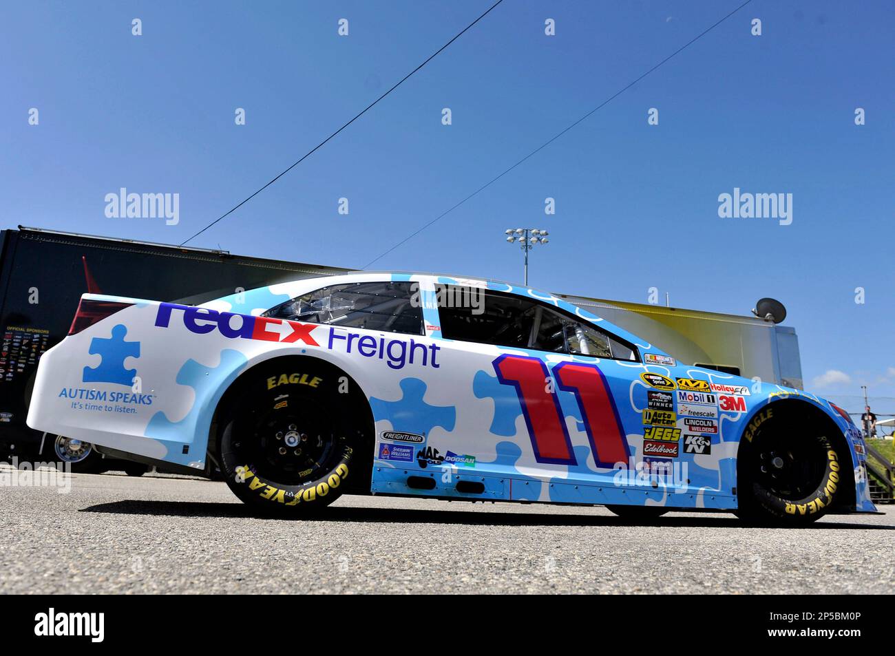 Denny Hamlin, FedEx Freight Toyota Camry during practice for the NASCAR ...