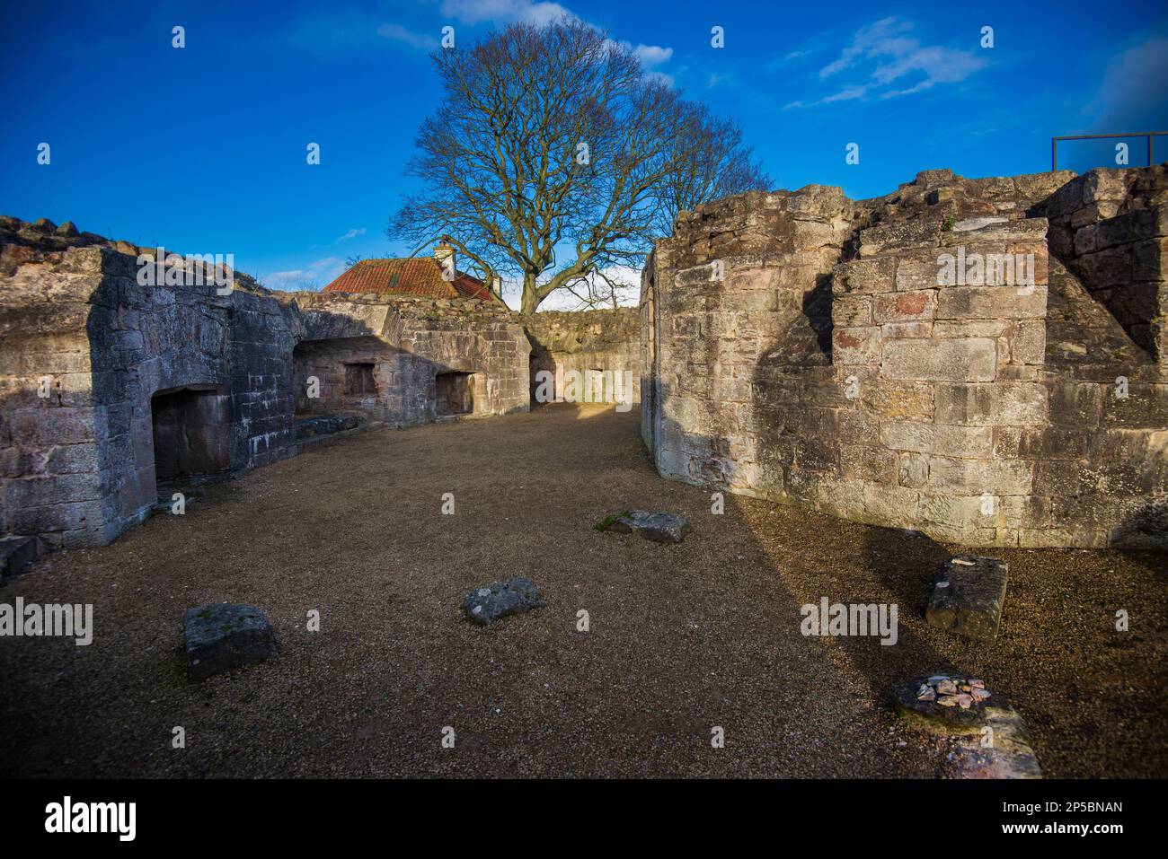 The ruins of Lord's Mount artillery tower which were built in the reign ...