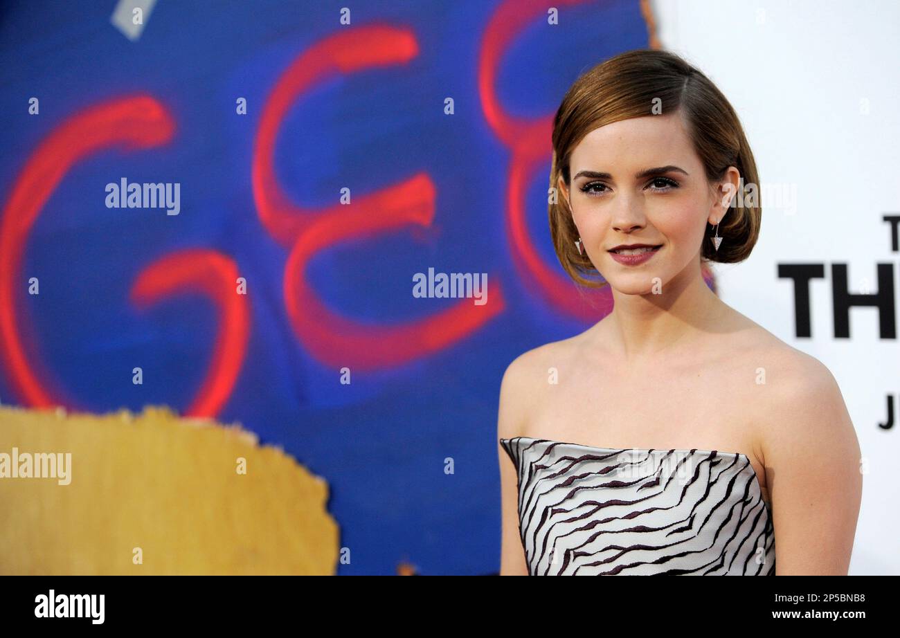 Emma Watson, a cast member in "This Is the End," poses at the world ...