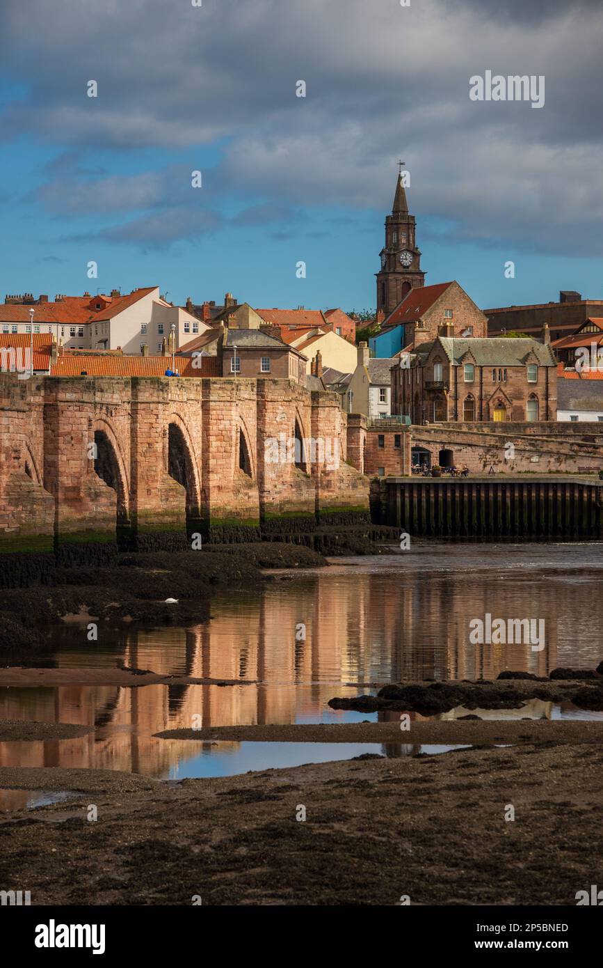 The Old Bridge which has spanned the River Tweed for four centuries ...