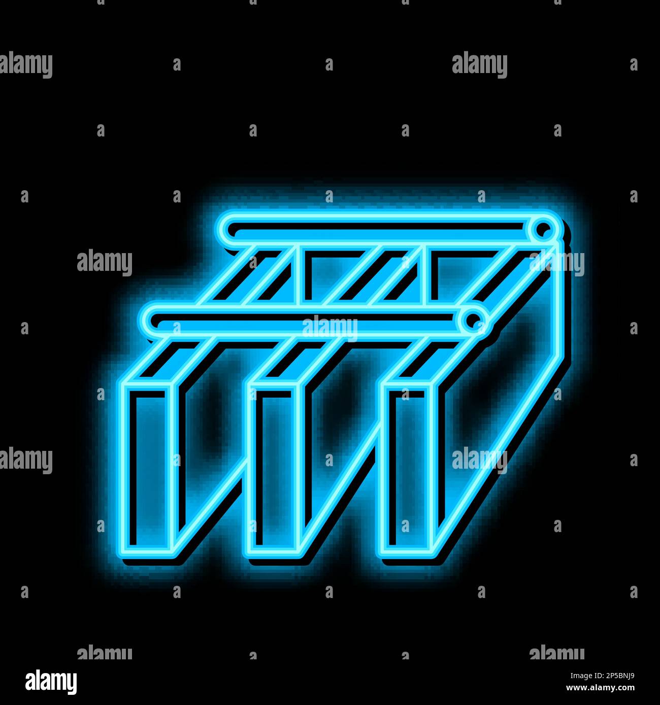 safety grating metal neon glow icon illustration Stock Vector Image ...