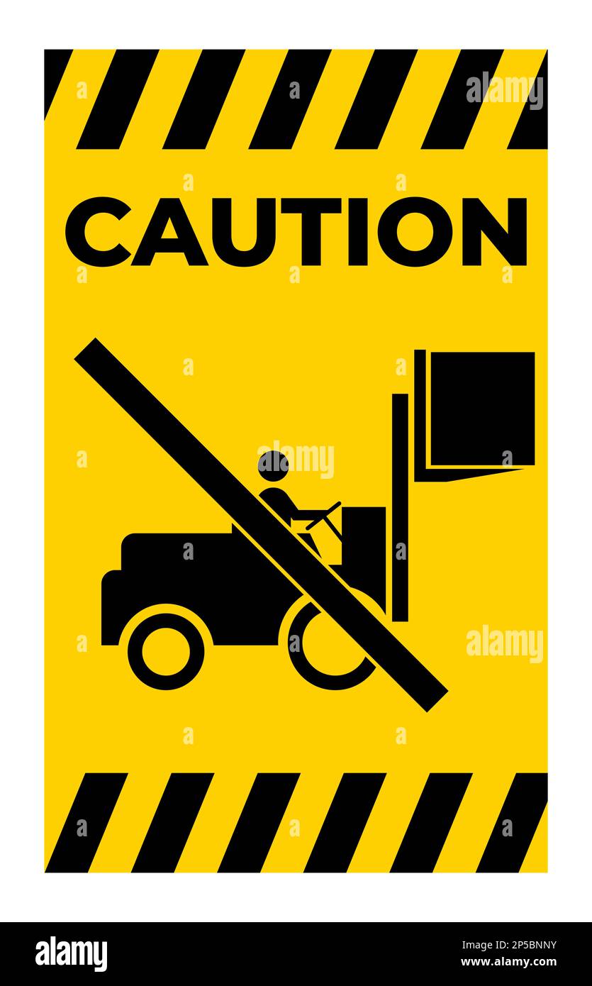 Warning Forklift Symbol, Do Not Drive With Raised Load Stock Vector ...