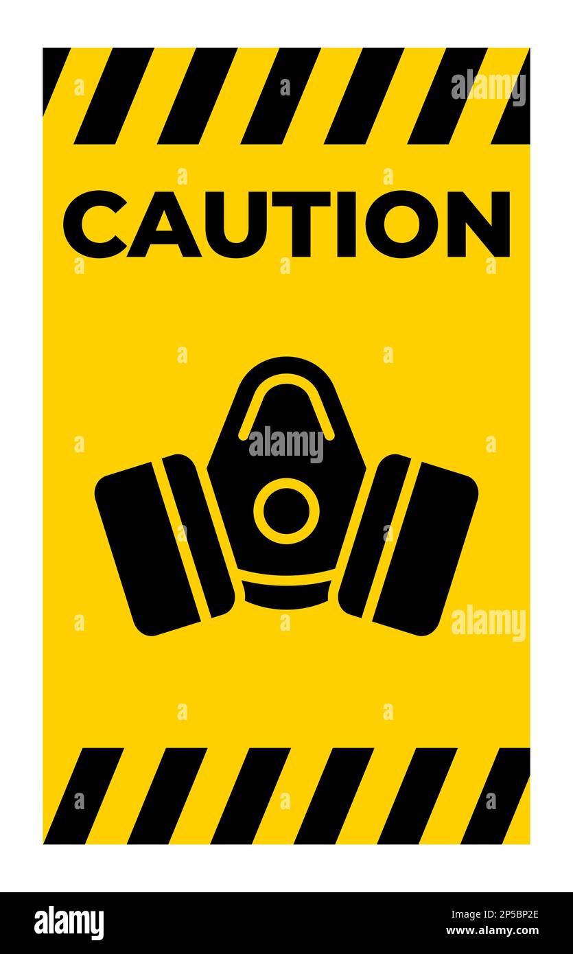 Respiratory Protection Required Sign On White Background Stock Vector ...