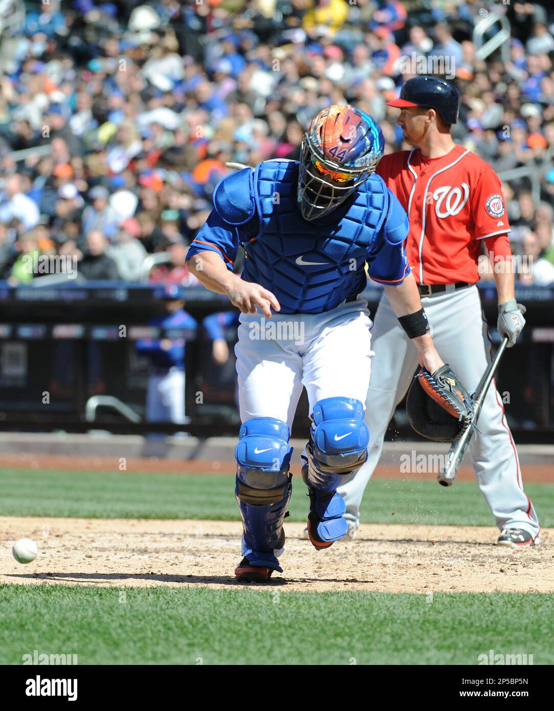 New York Mets catcher John Buck (44) during game against the Washington ...