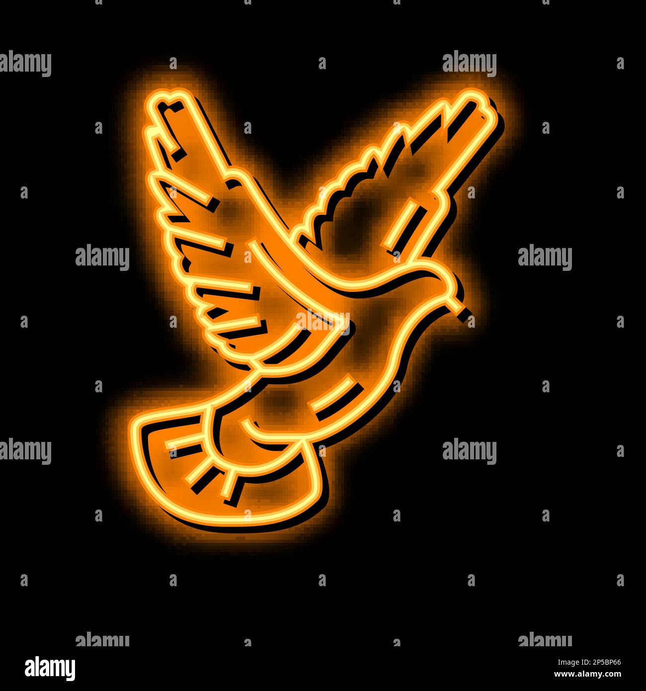 flying dove neon glow icon illustration Stock Vector Image & Art - Alamy