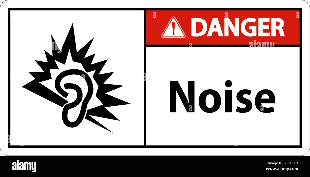 Danger Noise Symbol Sign On White Background Stock Vector Image & Art ...