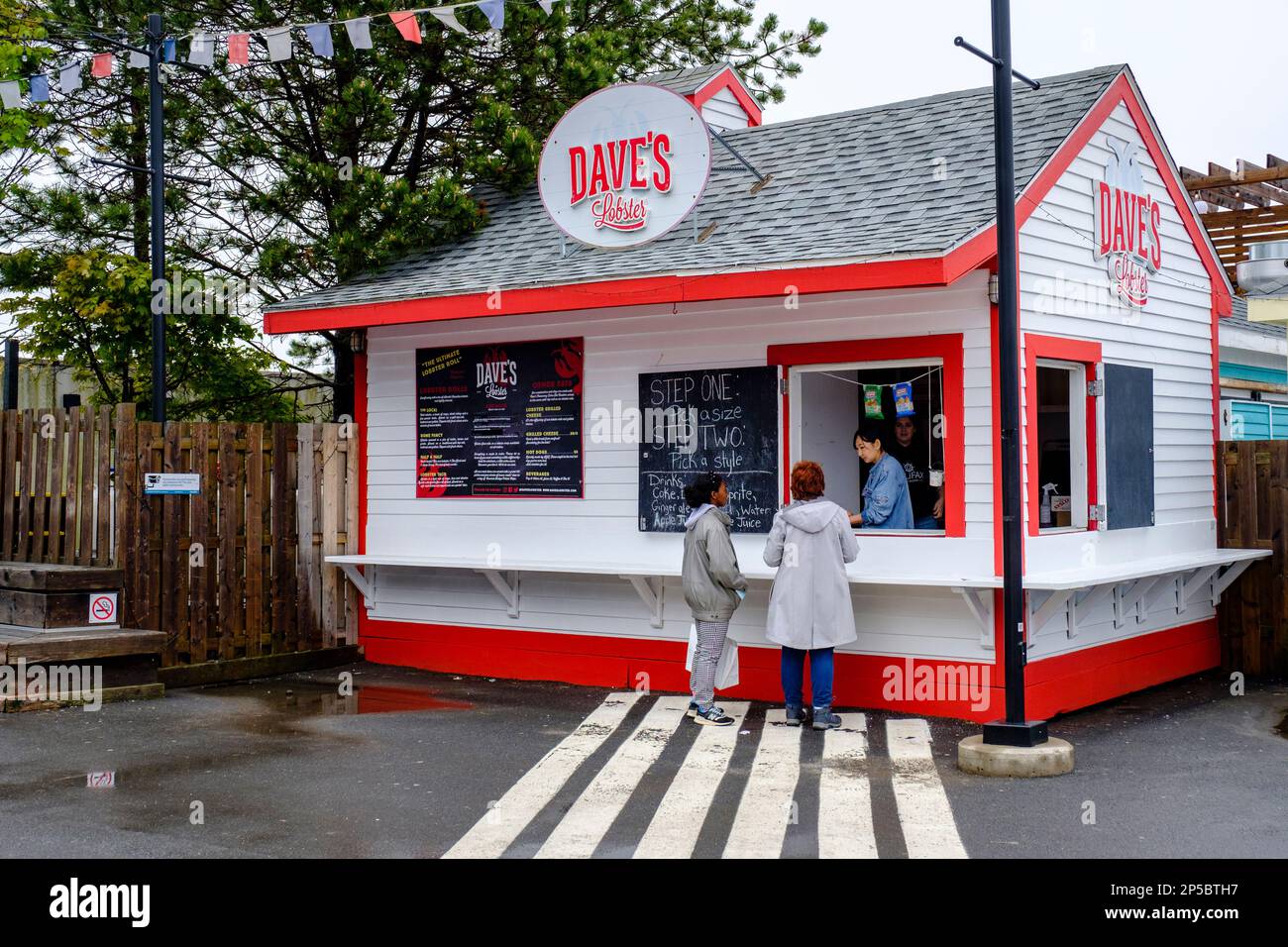 Customers ordering lobster rolls at Dave's Lobster Restaurant, Halifax ...