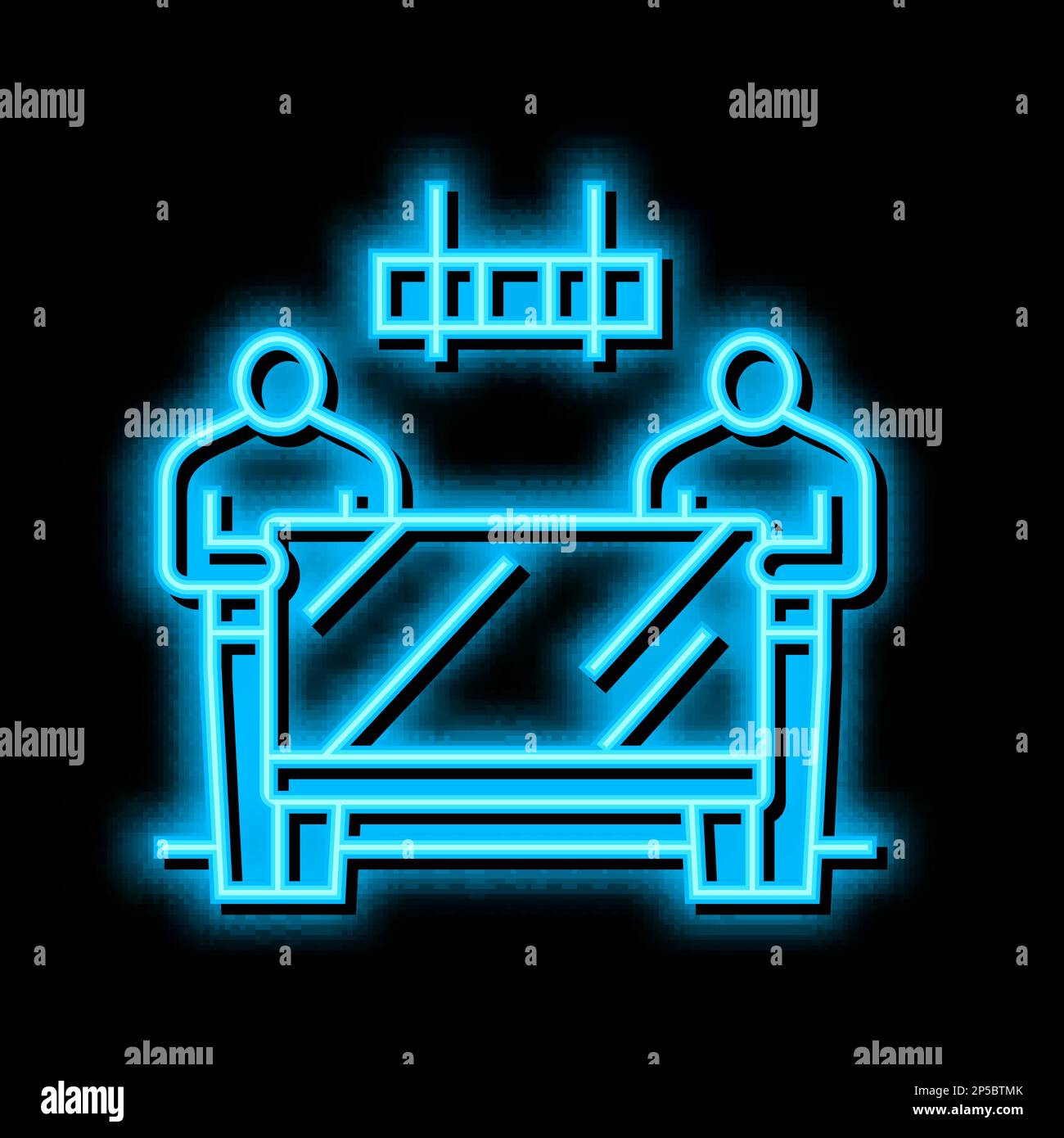 tv wall mounting neon glow icon illustration Stock Vector Image & Art ...