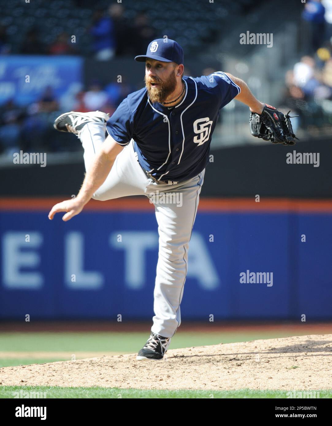 San Diego Padres pitcher Dale Thayer (55) during game against the New ...