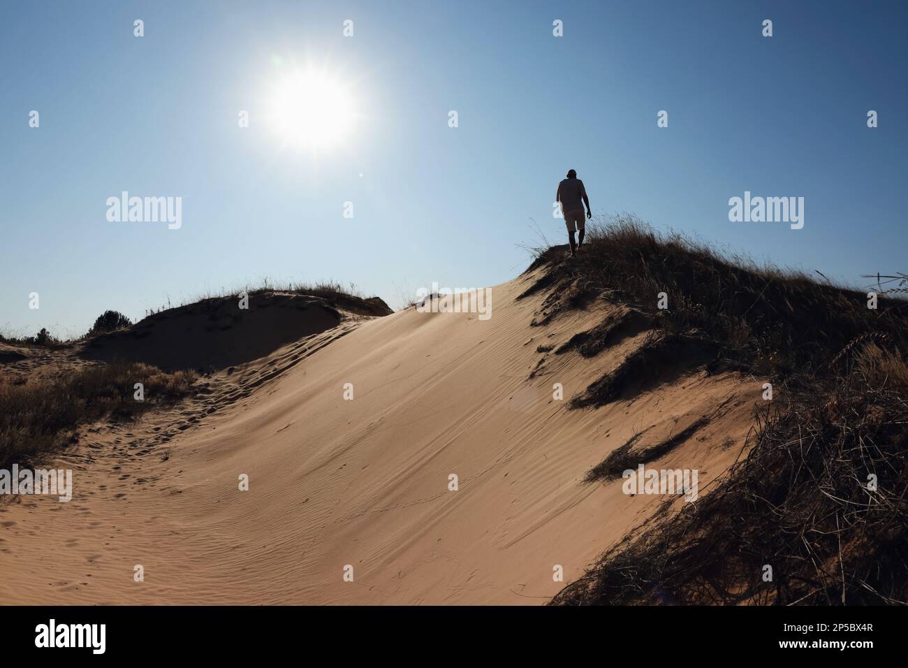 Man walking through desert on hi-res stock photography and images - Alamy