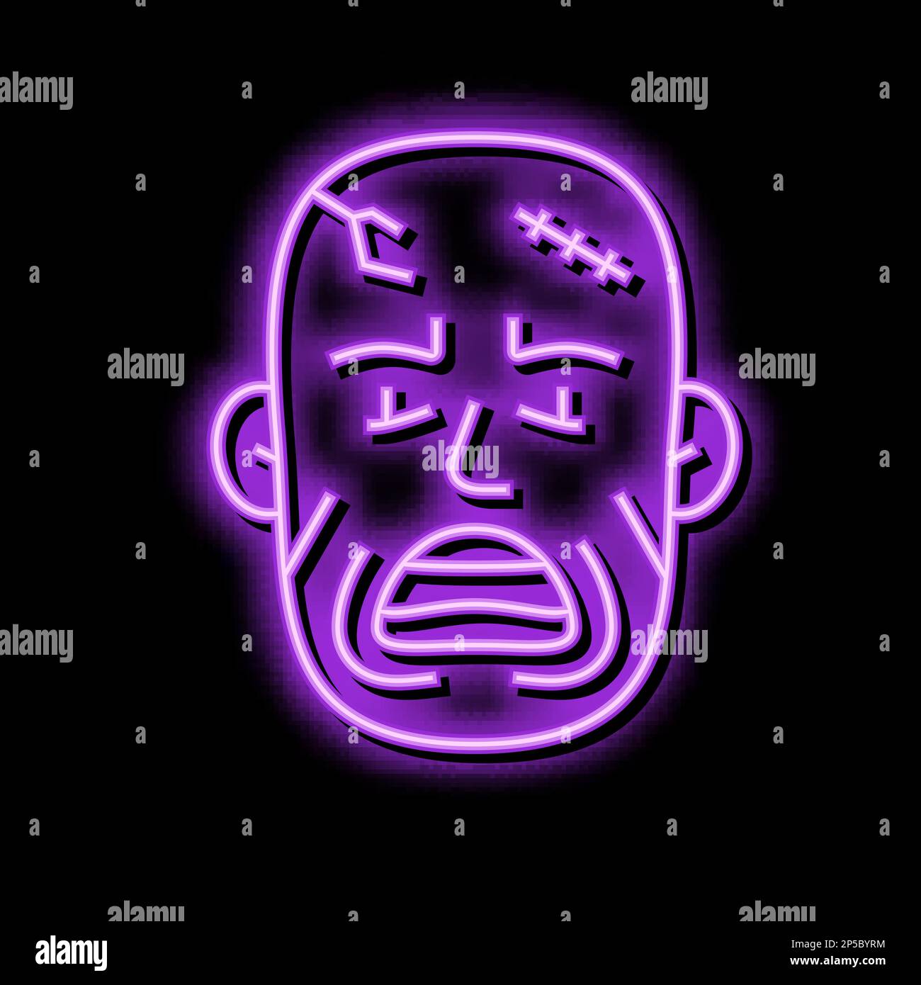 zombie evil neon glow icon illustration Stock Vector Image & Art - Alamy