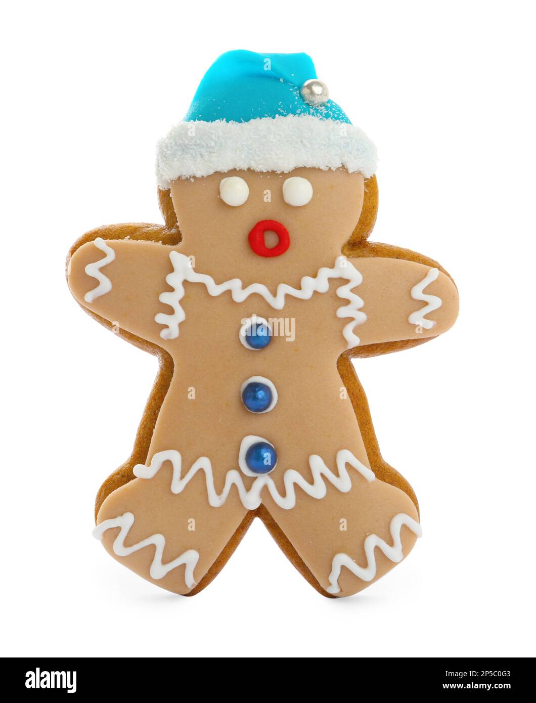 Gingerbread man isolated on white. Delicious Christmas cookie Stock ...