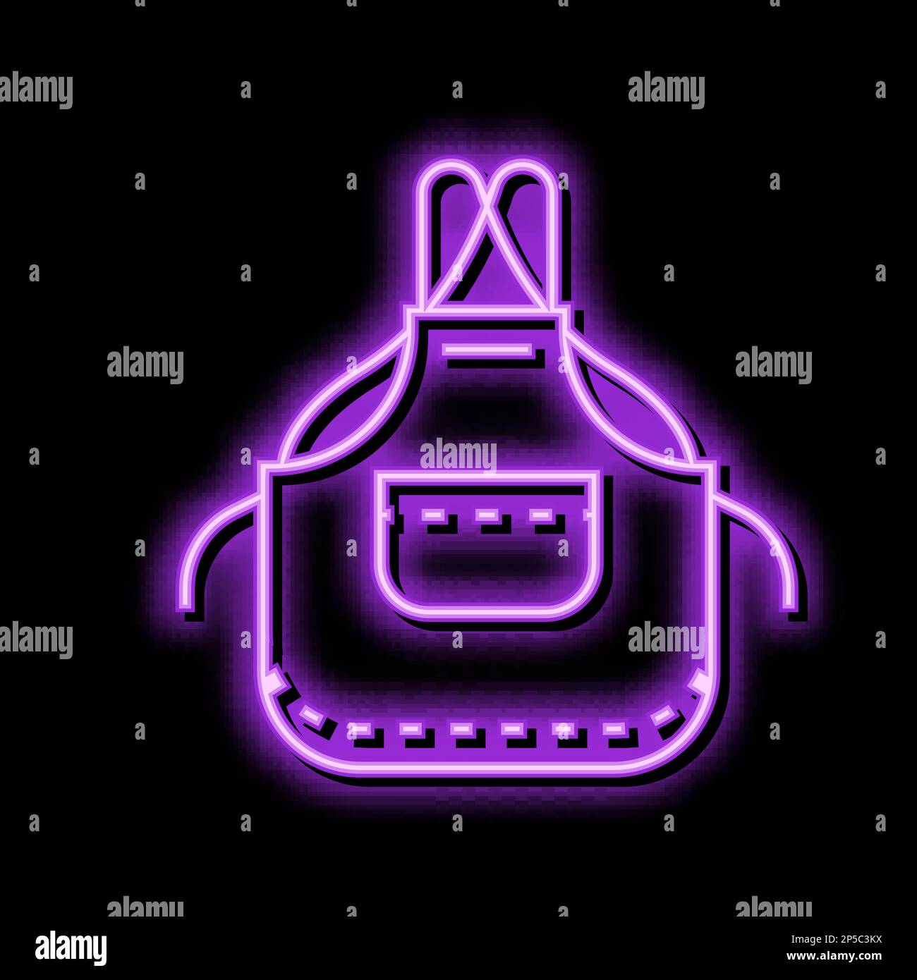 apron denim neon glow icon illustration Stock Vector Image & Art - Alamy