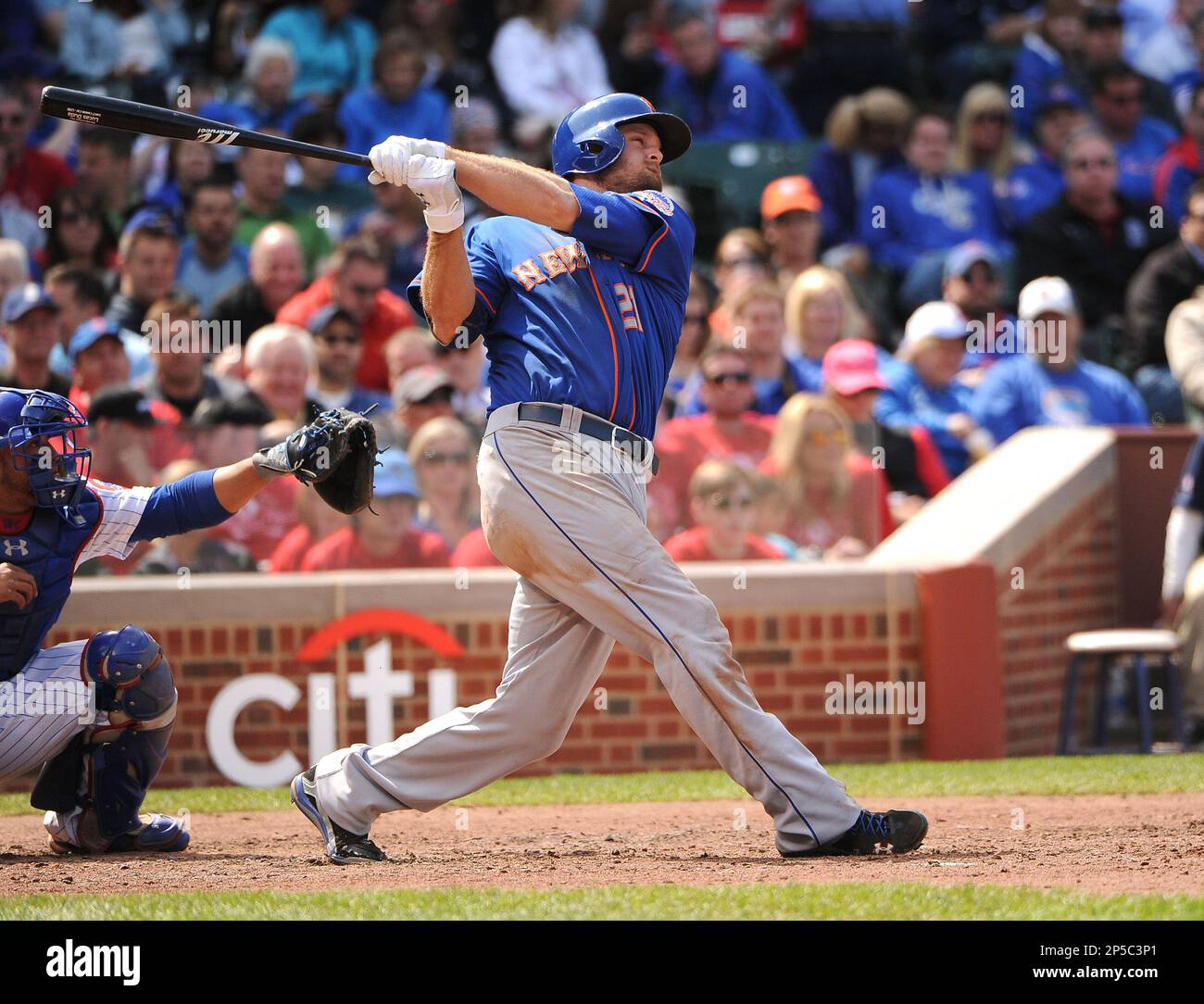 New York Mets Lucas Duda (21) during a game against the Chicago Cubs on ...