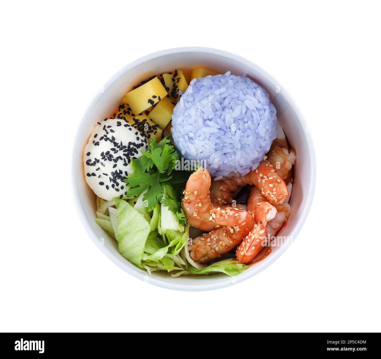 Poke bowl shrimp on Cut Out Stock Images & Pictures - Alamy