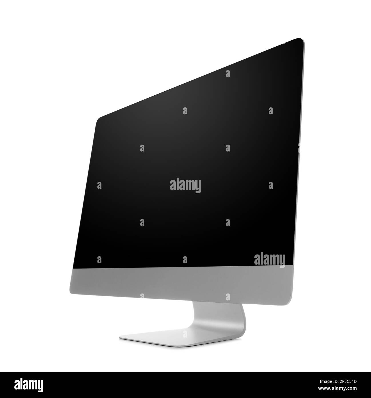 Modern computer with blank screen isolated on white Stock Photo - Alamy