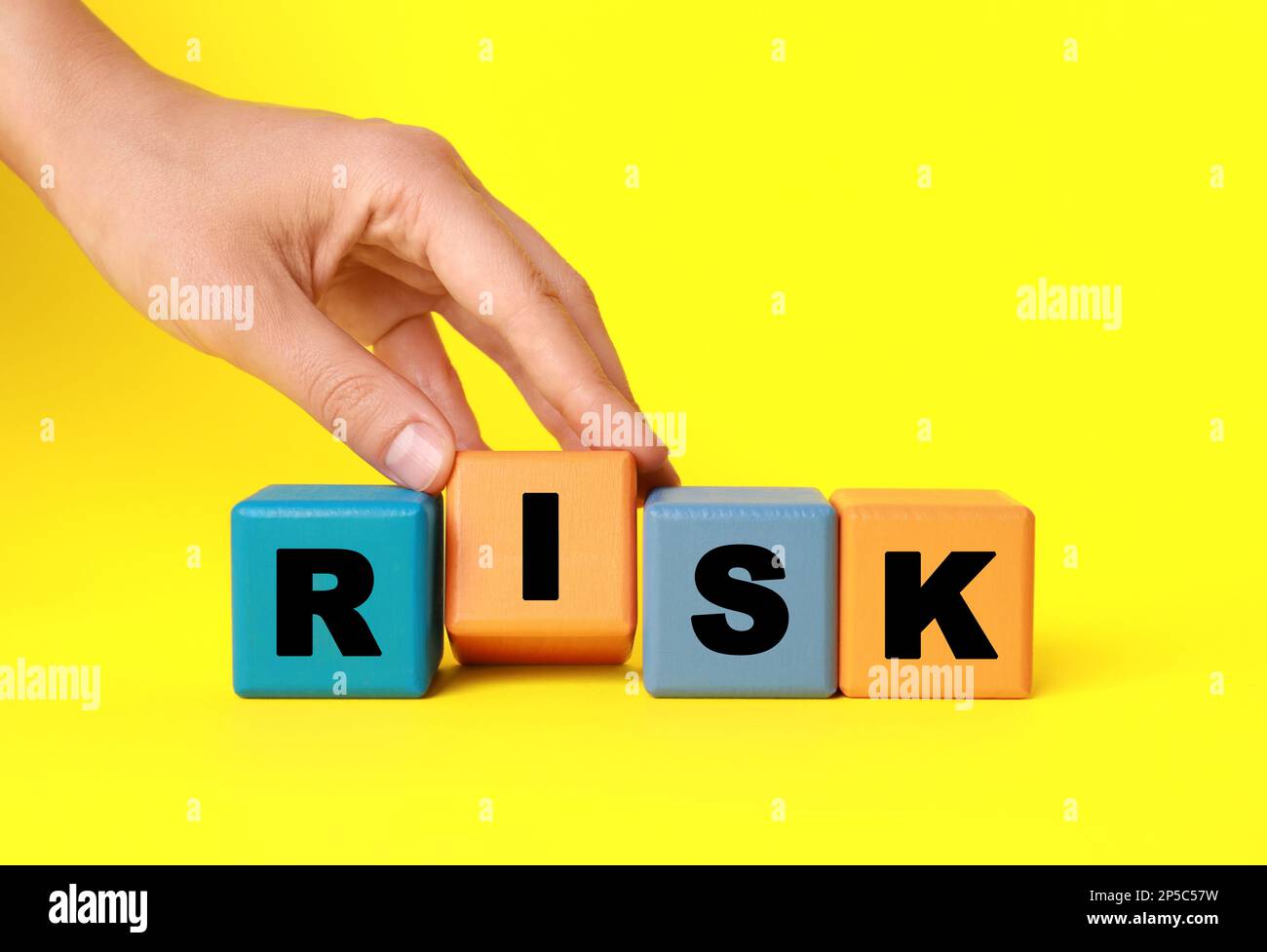 Risk word colorful blocks hi-res stock photography and images - Alamy