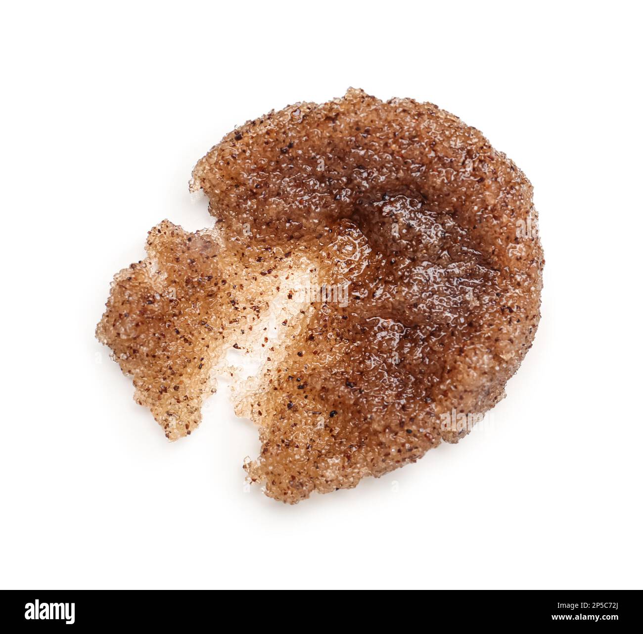Coffee body scrub on white background Stock Photo - Alamy