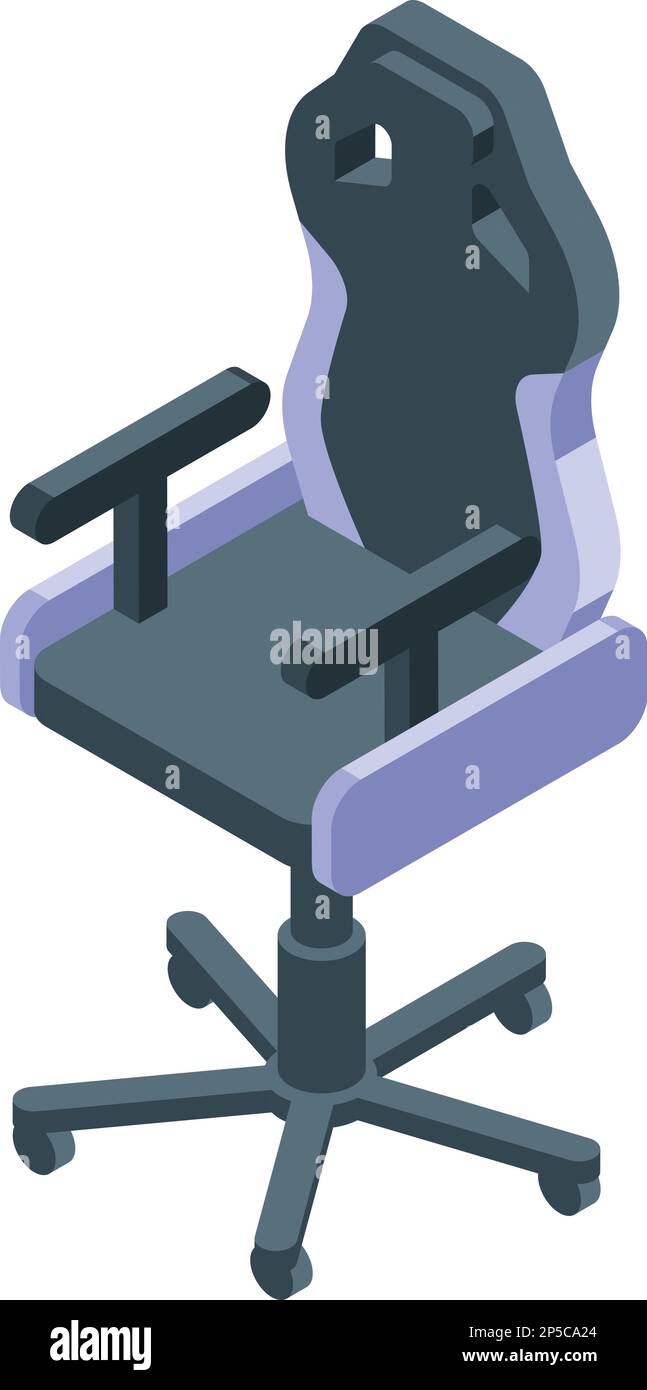 Gaming chair icon isometric vector. Game furniture. Sport business ...