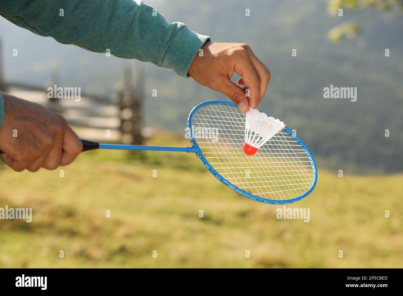 Badminton outdoors hi-res stock photography and images - Alamy