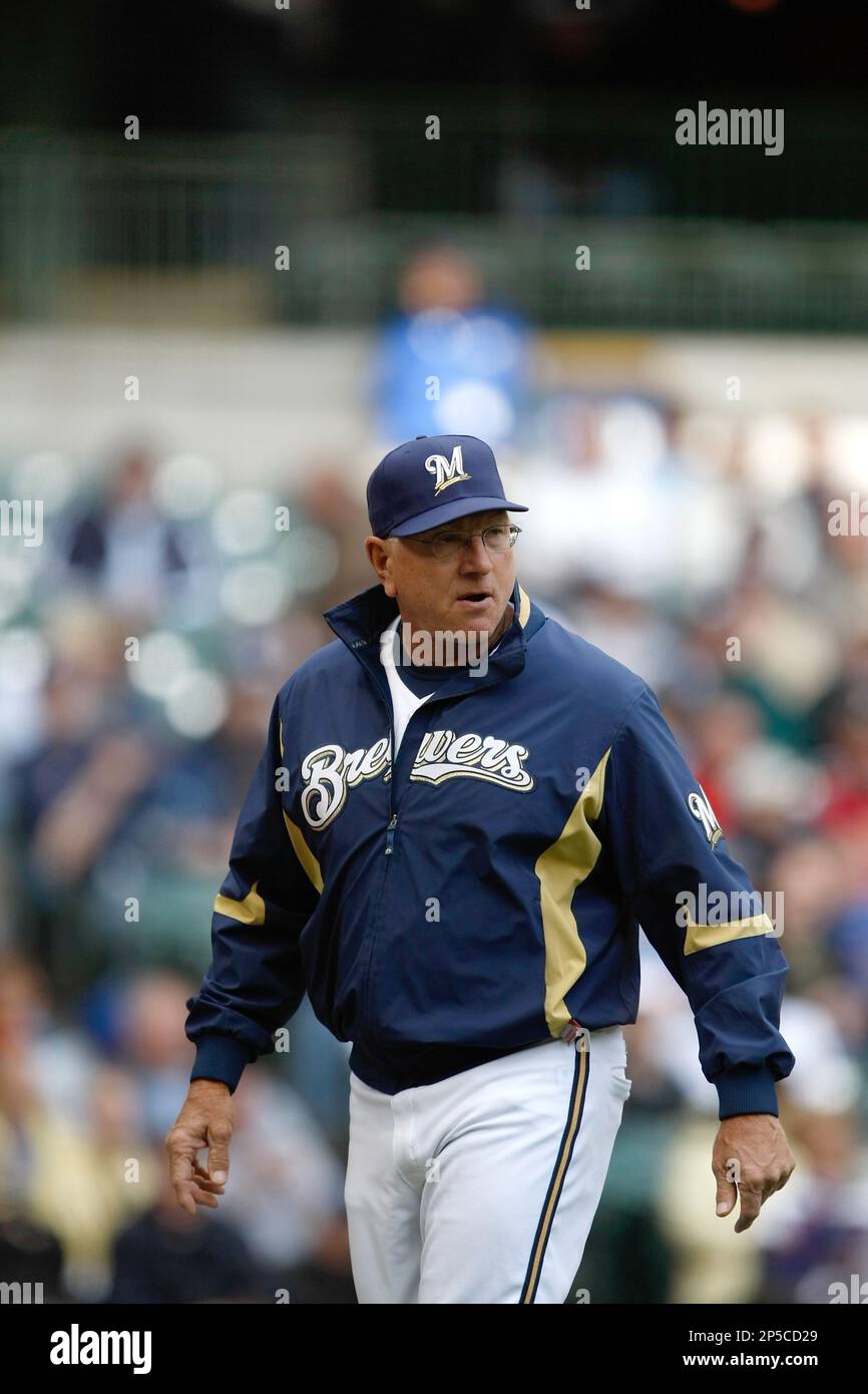 MILWAUKEE, WI - APRIL 28: Manager Ken Macha #40 of the Milwaukee ...