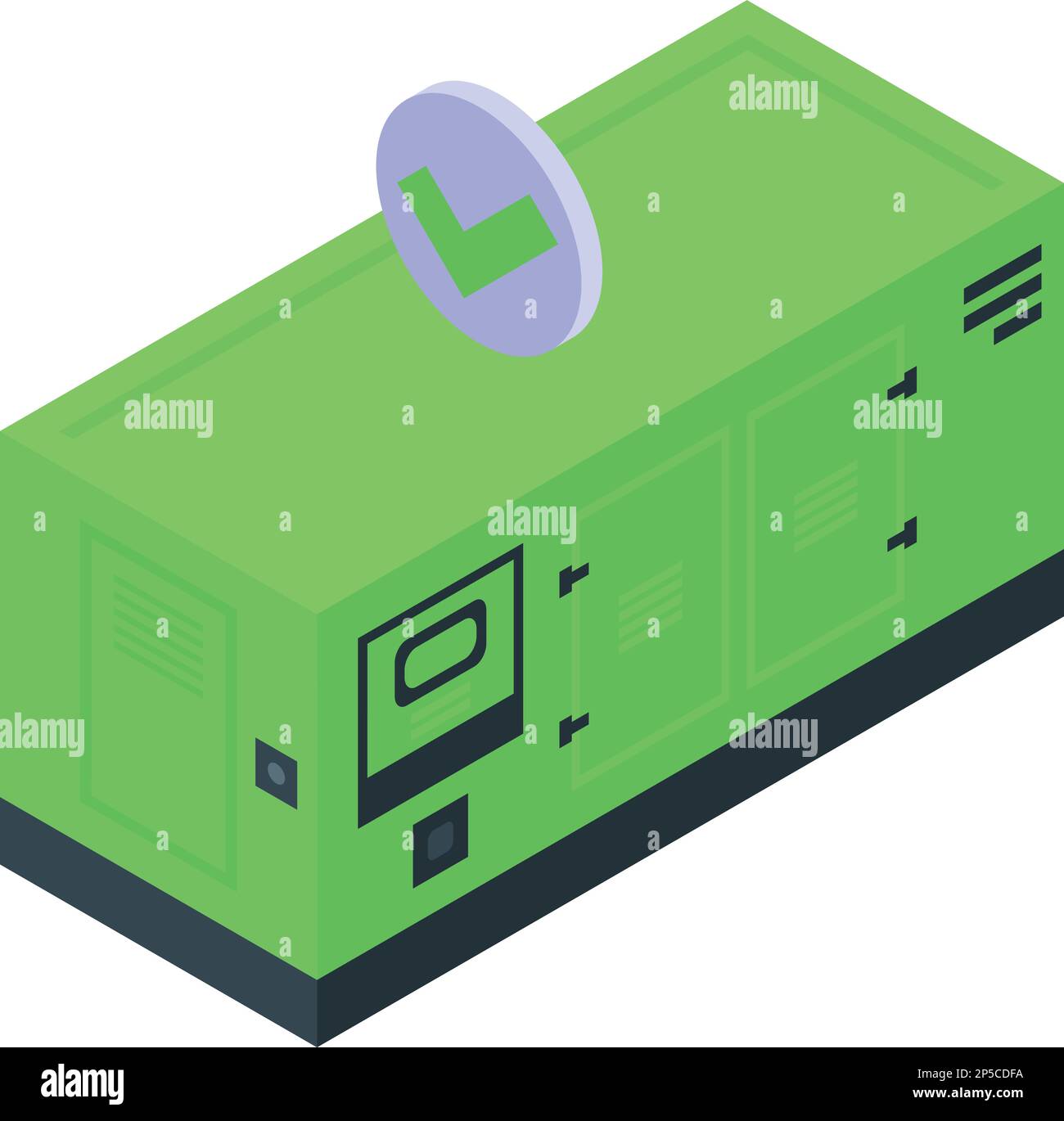Eco diesel generator icon isometric vector. Social esg. Business energy ...