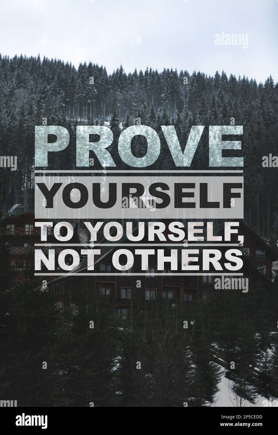 Prove Yourself To Yourself, Not Others. Motivational quote saying that person is already ...