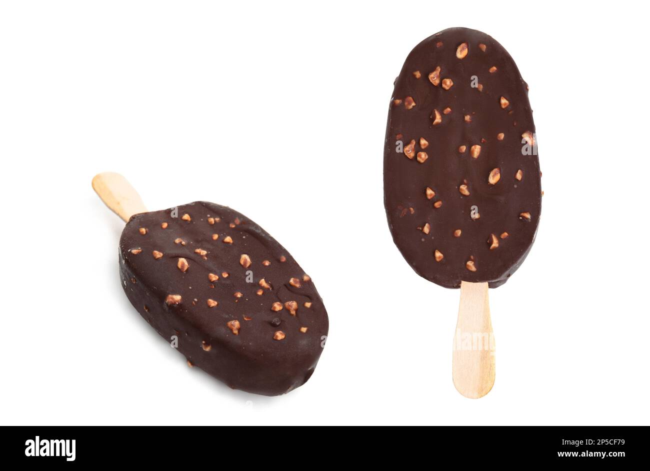 Delicious glazed ice cream on white background, collage Stock Photo - Alamy