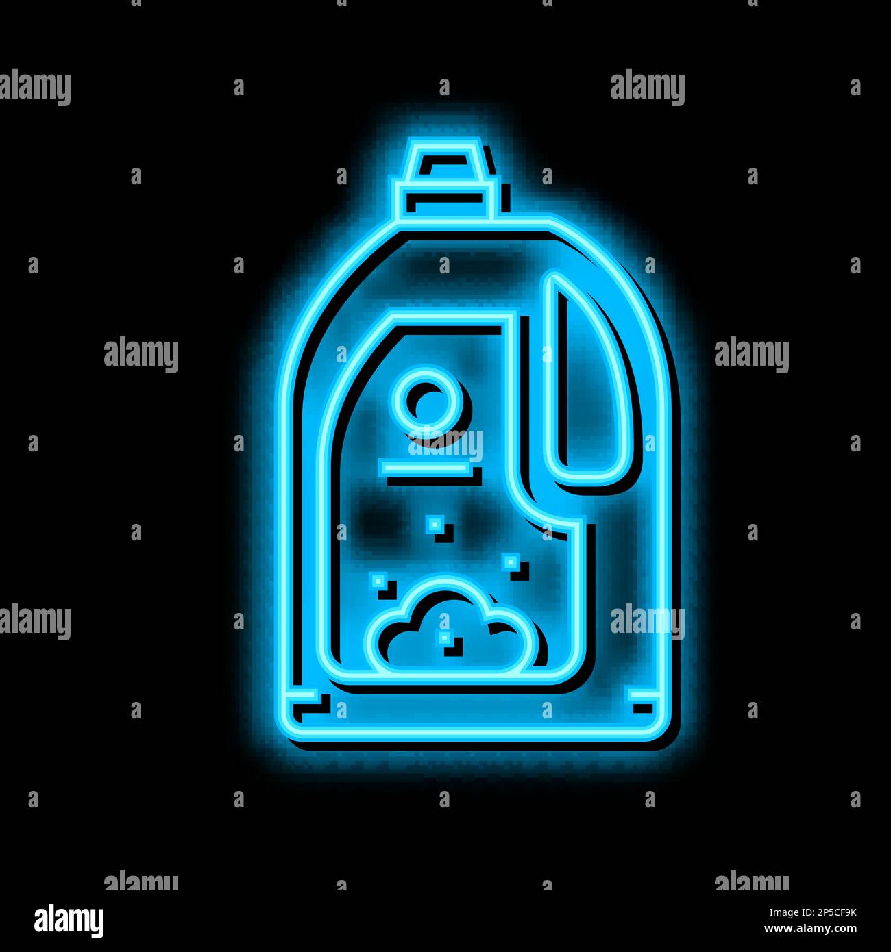 conditioner for wash textile clothing neon glow icon illustration Stock ...