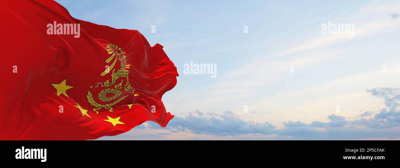 official flag of Commander-in-Chief of the Royal Thai Army Thailand at ...