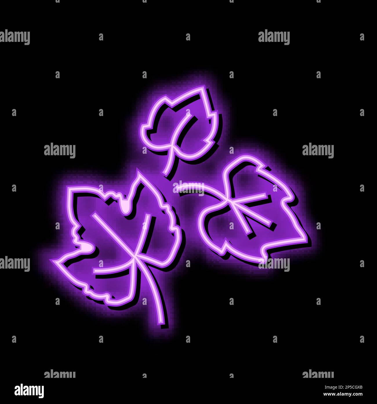leaf grape green neon glow icon illustration Stock Vector Image & Art ...