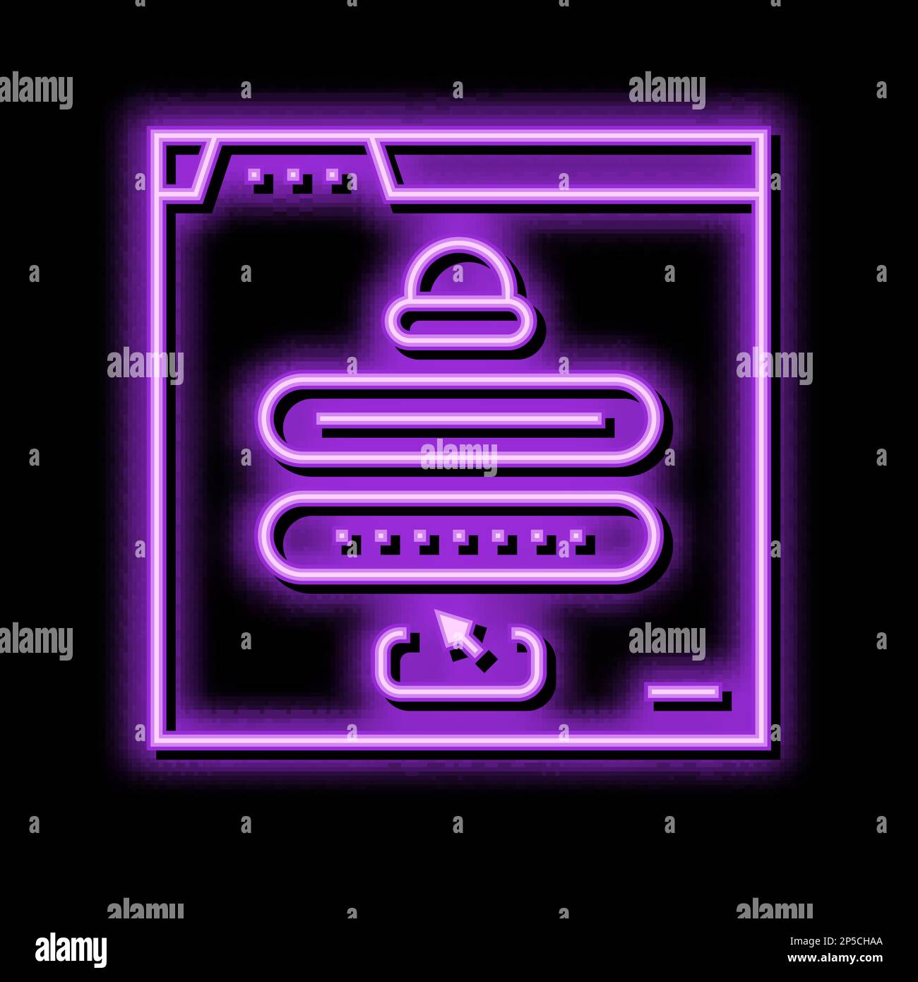web registration neon glow icon illustration Stock Vector Image & Art ...