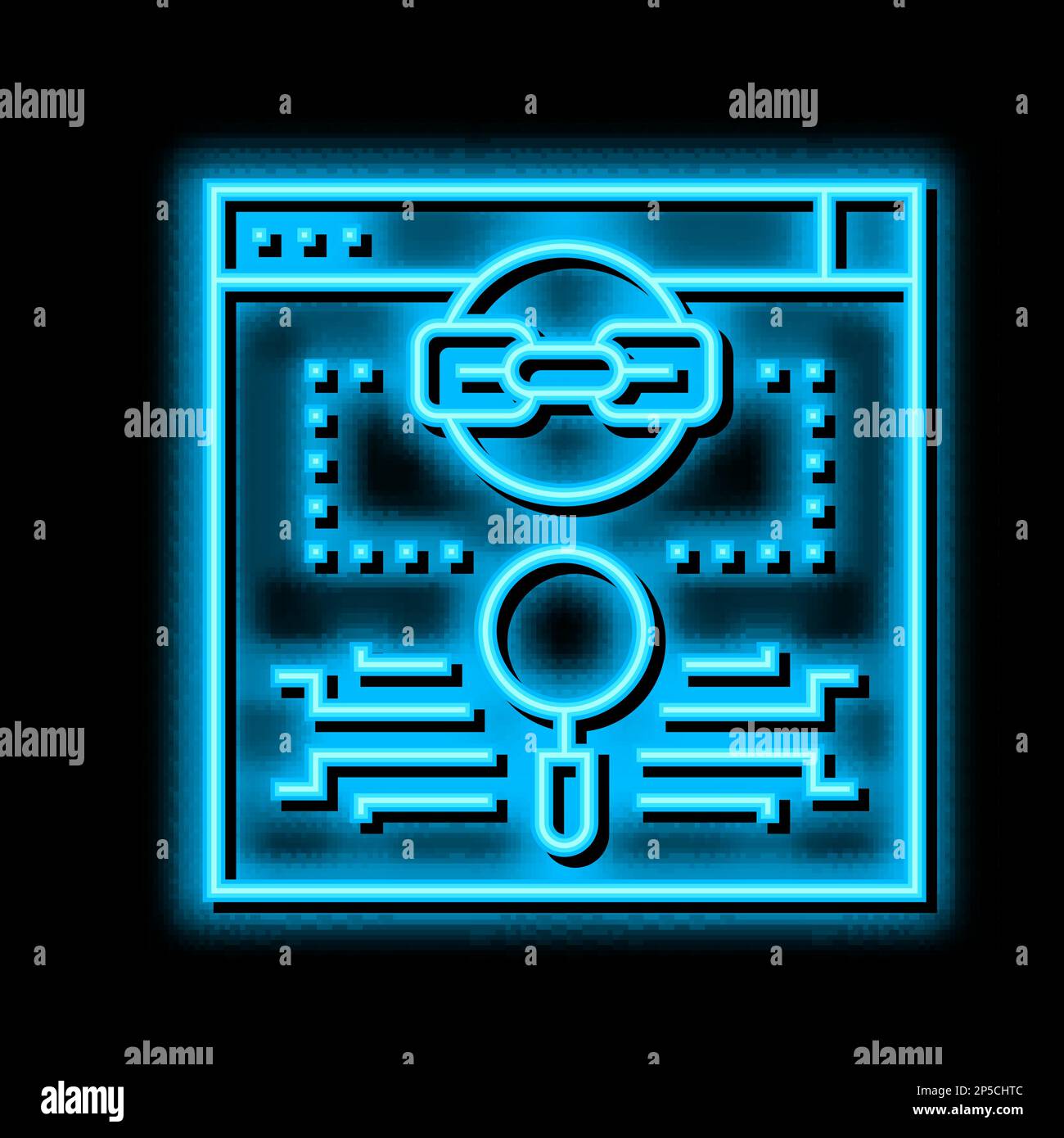 link estimation neon glow icon illustration Stock Vector Image & Art ...