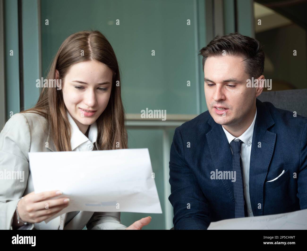 Businesswoman businessman smart handsome beautiful pretty person look ...