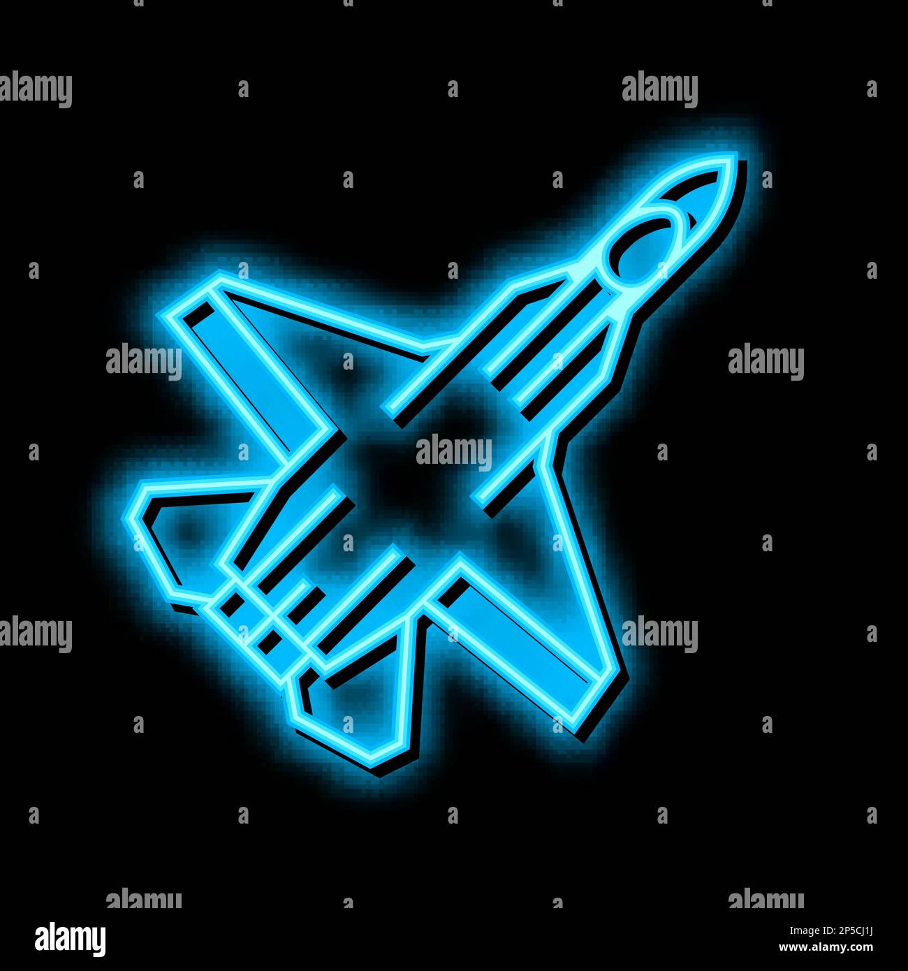 airplane army fly plane neon glow icon illustration Stock Vector Image ...
