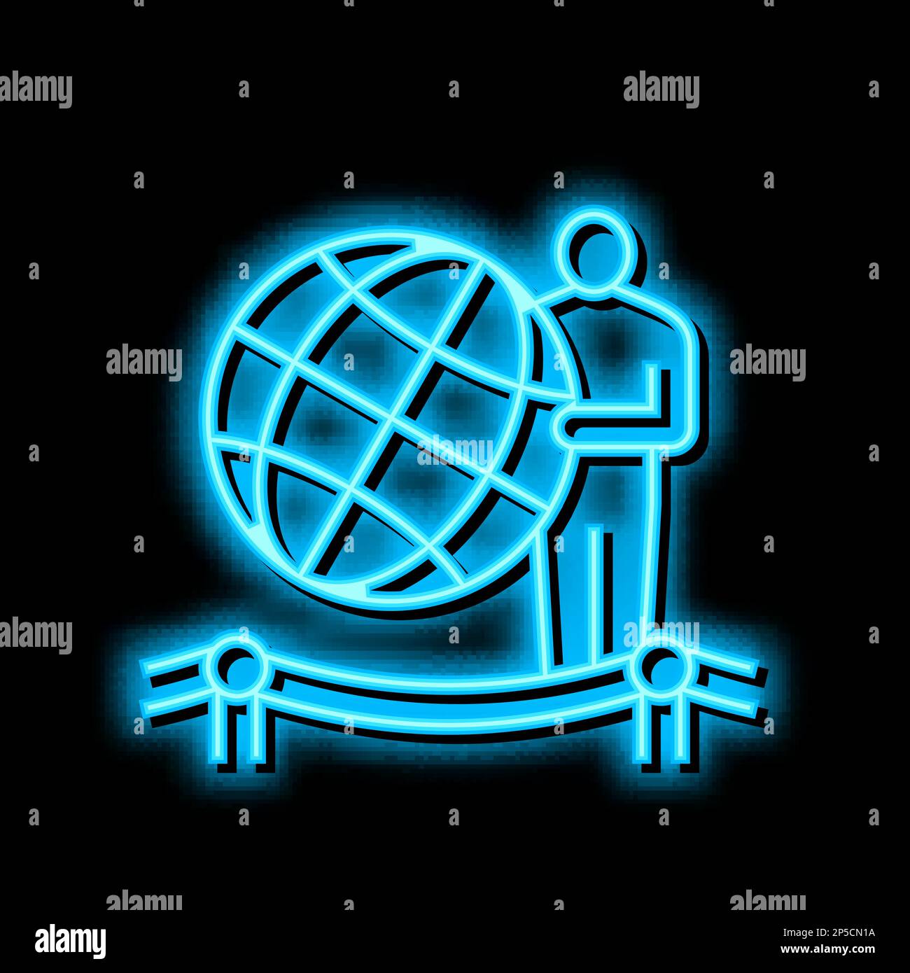 globe planet earth neon glow icon illustration Stock Vector Image & Art ...
