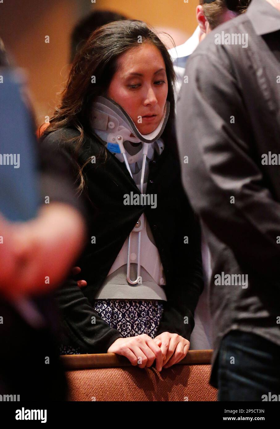 Jennifer Doan, a teacher at Plaza Towers elementary school, stands ...