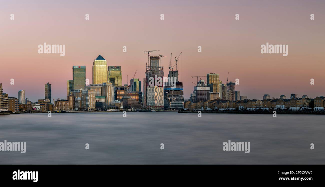 Canary Wharf Construction, London, England, United Kingdom Stock Photo ...